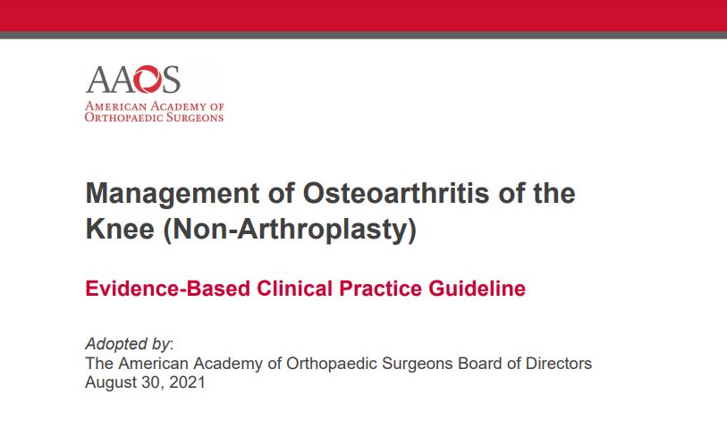 Laser therapy in the AAOS guidelines for the treatment of knee ...